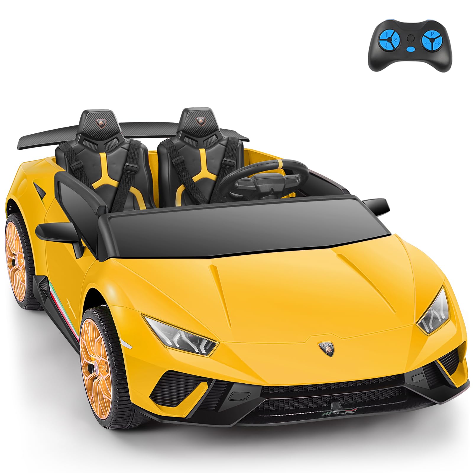 Lamborghini Ride on Car,2 Seater Powered Toddler Car,12V 10Ah Parent ...