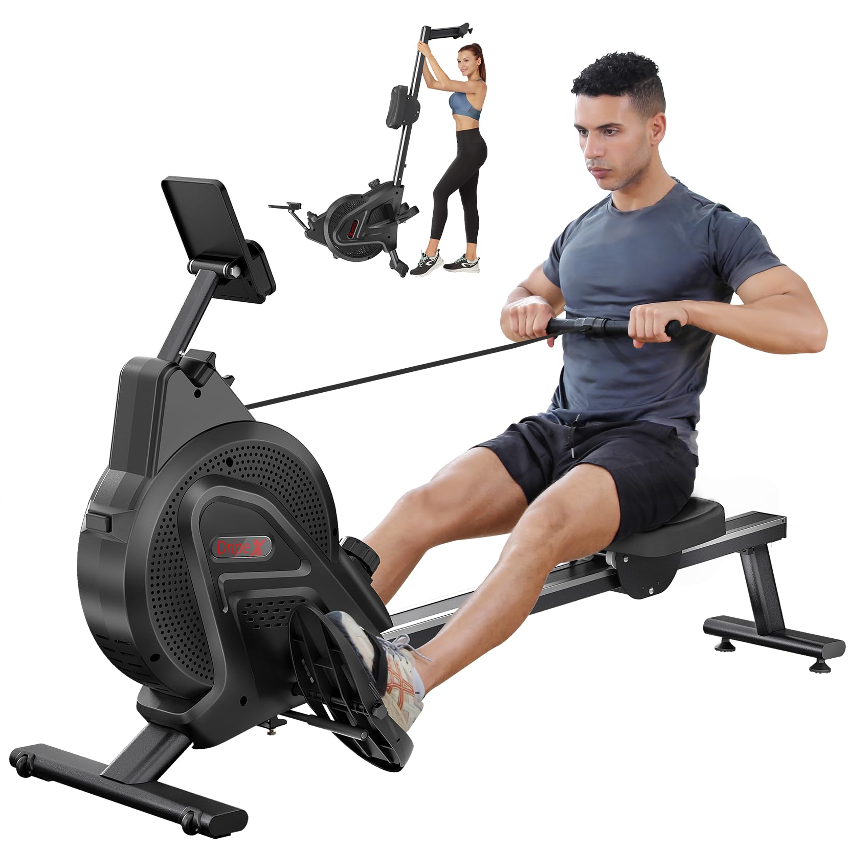 Rowing Machine, Neche Magnetic Rower Machine, Max 350lb Weight Capacity ...