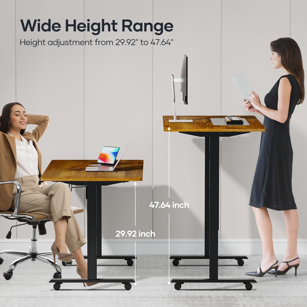 Neche Adjustable Height Electric Standing Desk, 160cm x 70cm – nechebej