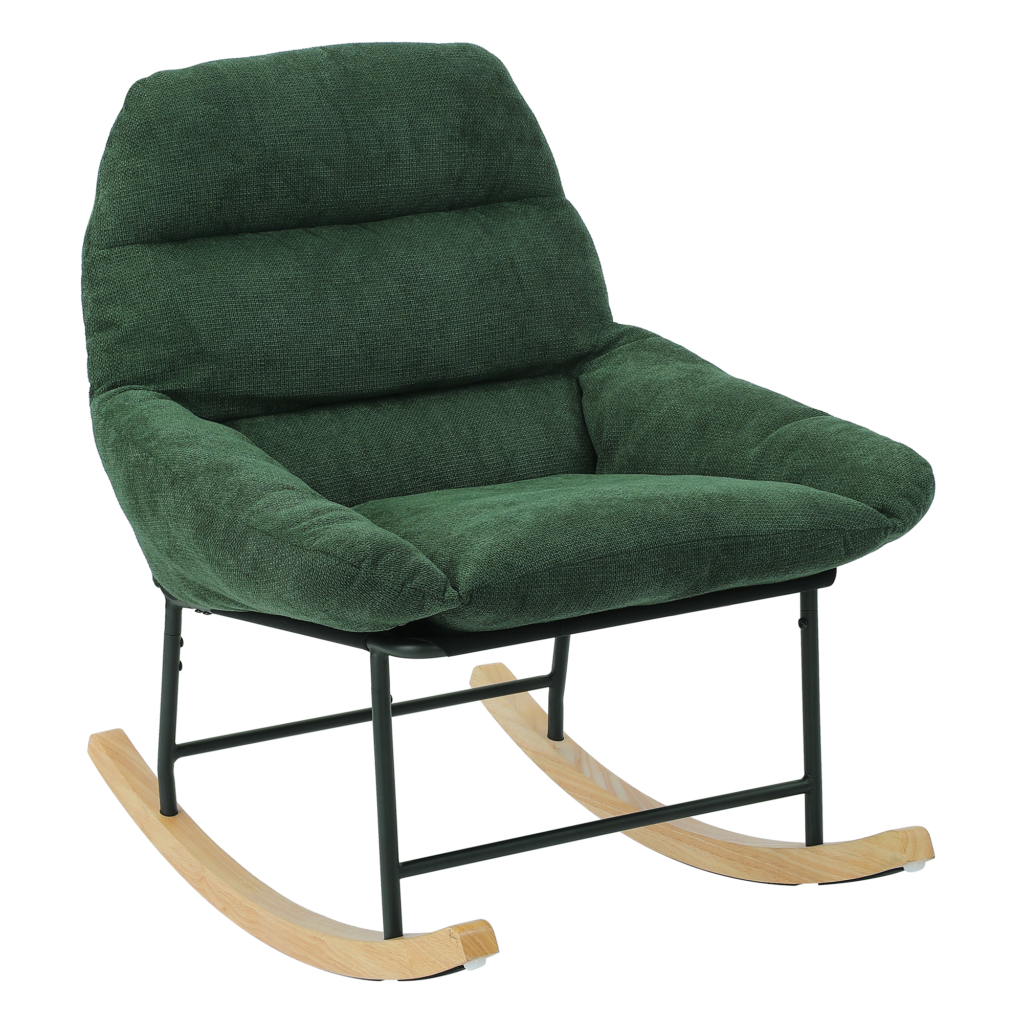 Rocking Chair for Living Room, Comfy Chenille Upholstered Glider Rocker ...